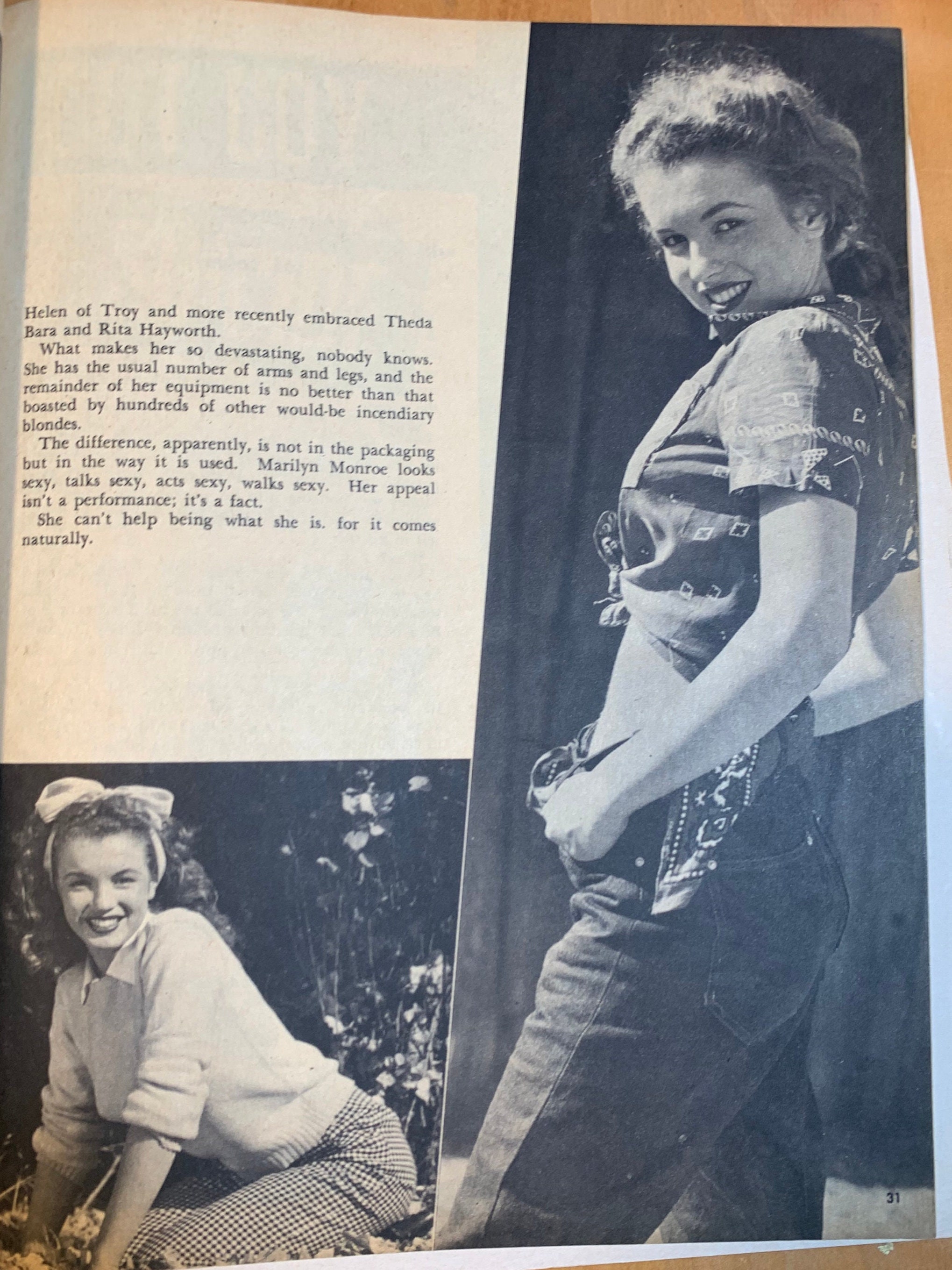 Marilyn Monroe RAVE Magazine August 1956 - Etsy