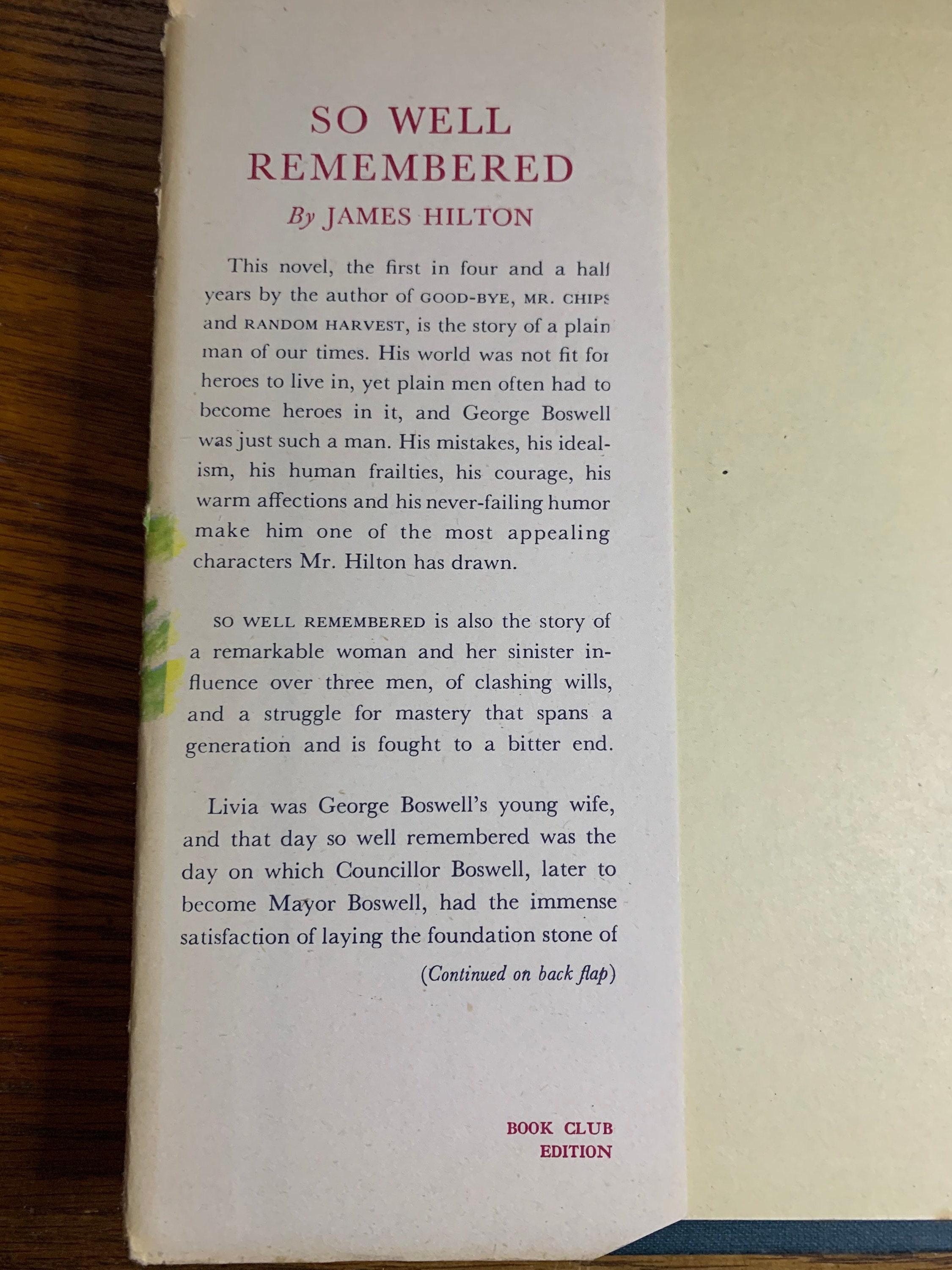 So Well Remembered - 1945 - Etsy