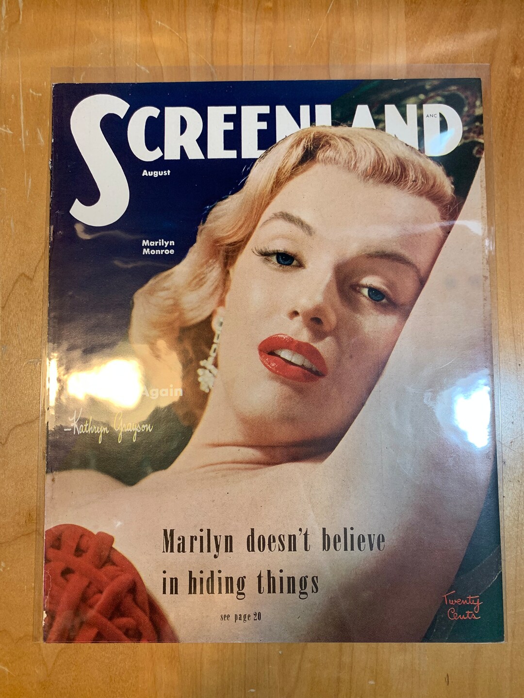 Marilyn Monroe Screenland Magazine Cover August 1952 - Etsy