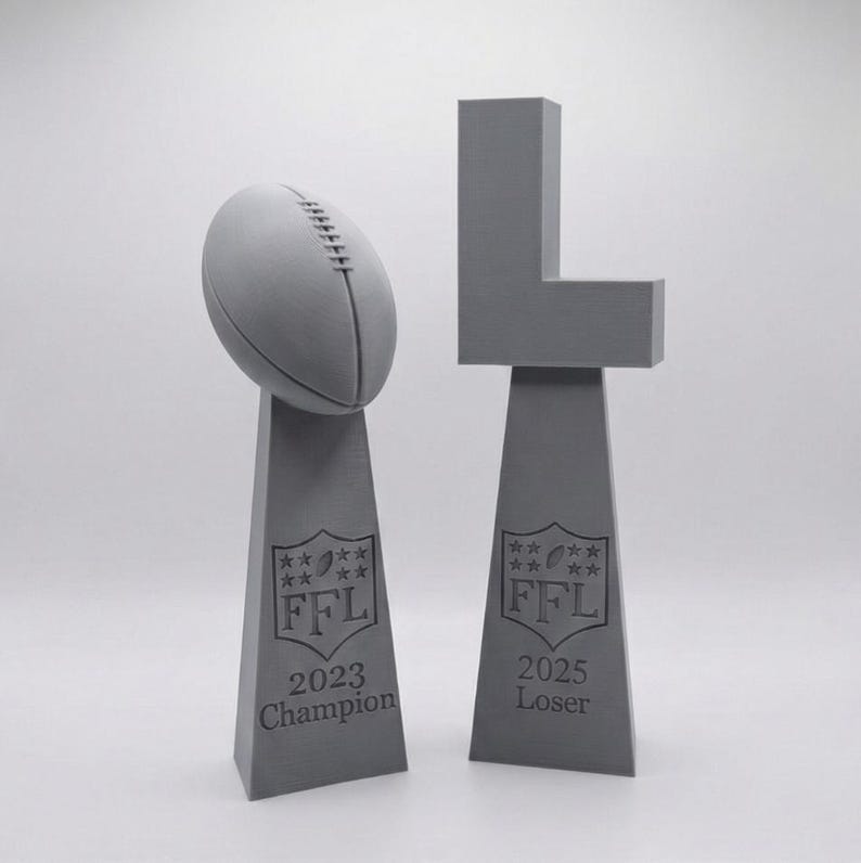 Fantasy Football Trophy - Loser Award - Custom Name & Year - Lombardi ...