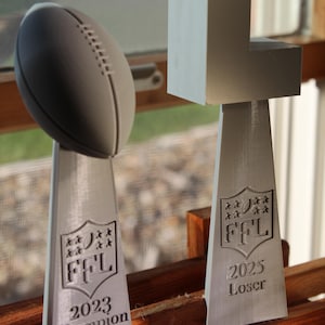 Fantasy Football Trophy - Loser Award - Custom Name & Year - Lombardi ...