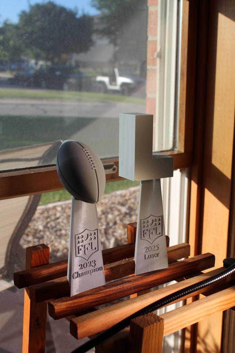 Fantasy Football Trophy - Loser Award - Custom Name & Year - Lombardi ...