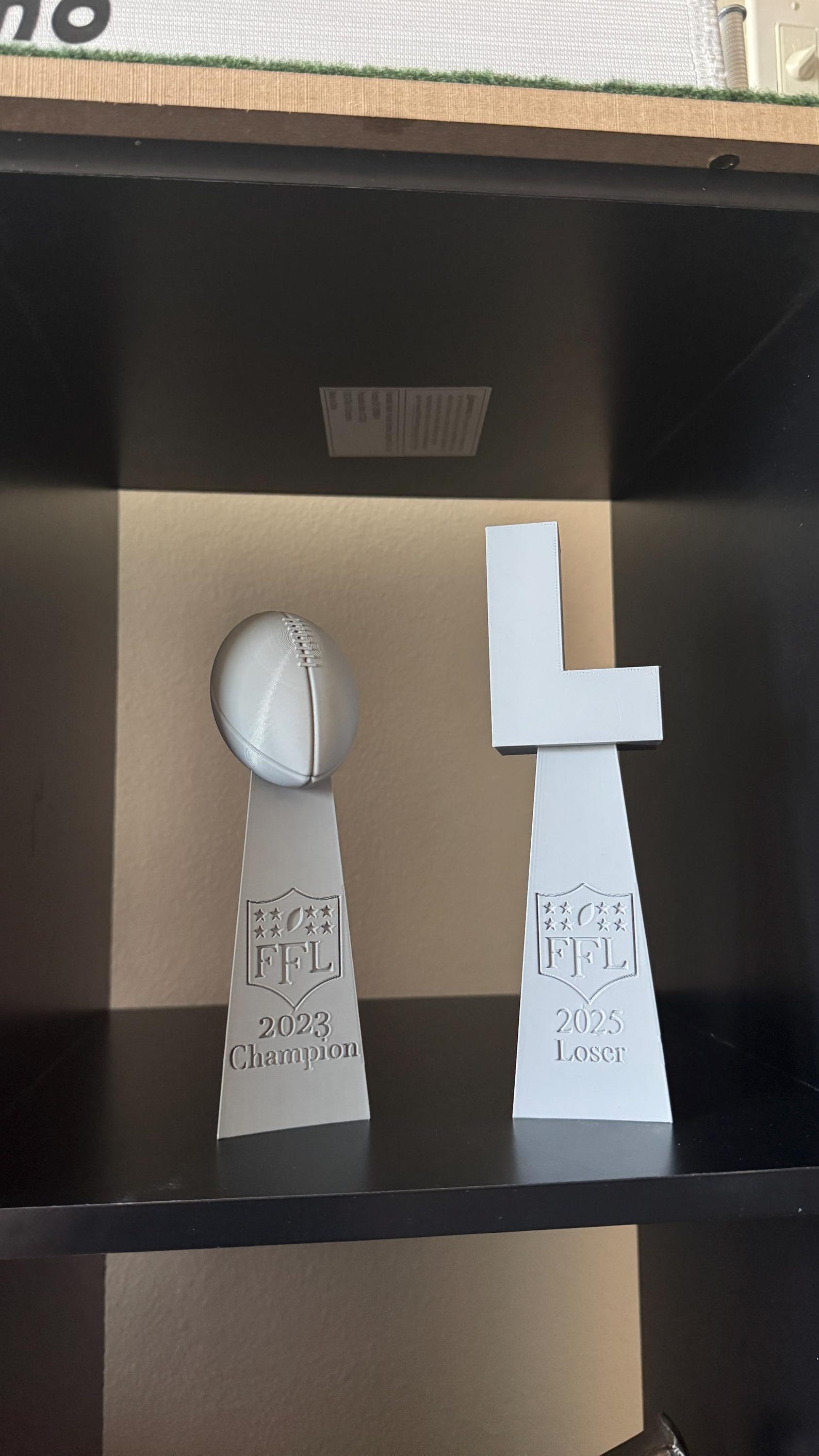 Fantasy Football Trophy - Loser Award - Custom Name & Year - Lombardi ...