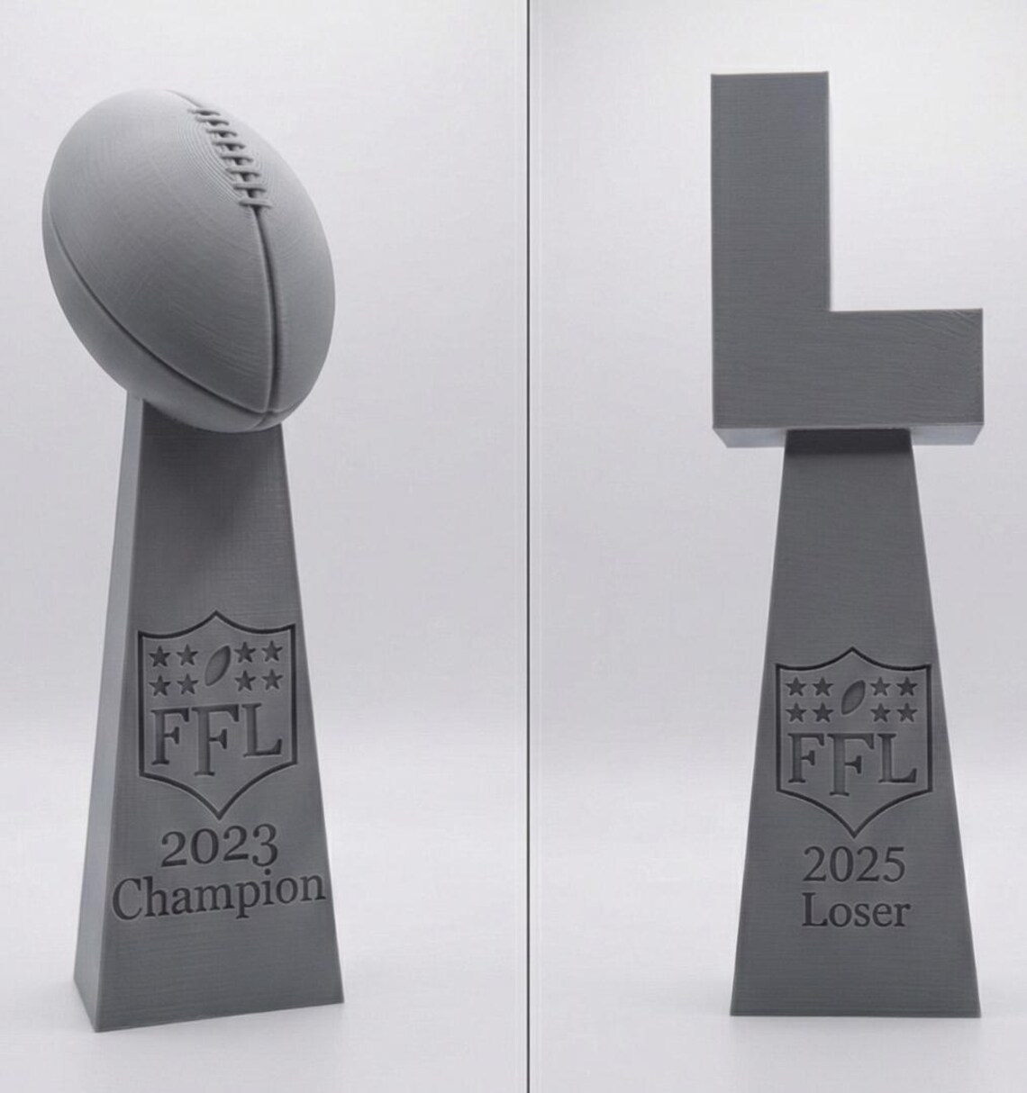 Fantasy Football Trophy - Loser Award - Custom Name & Year - Lombardi ...