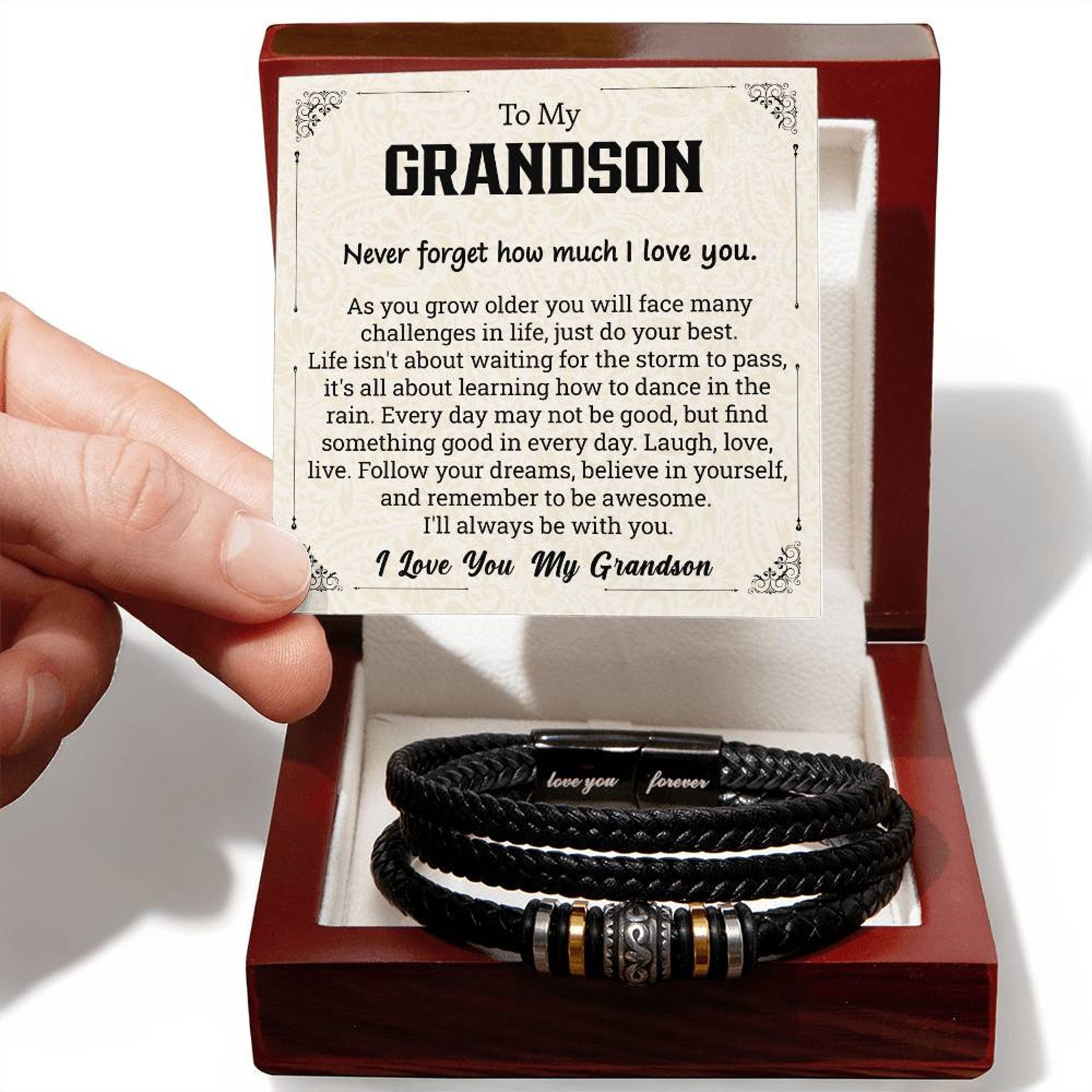 To My Grandson Bracelet, Gift for Grandson, Grandson Gift From ...