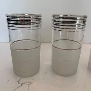 Mid Century Frosted Drinking Glasses Set of 4 - Etsy