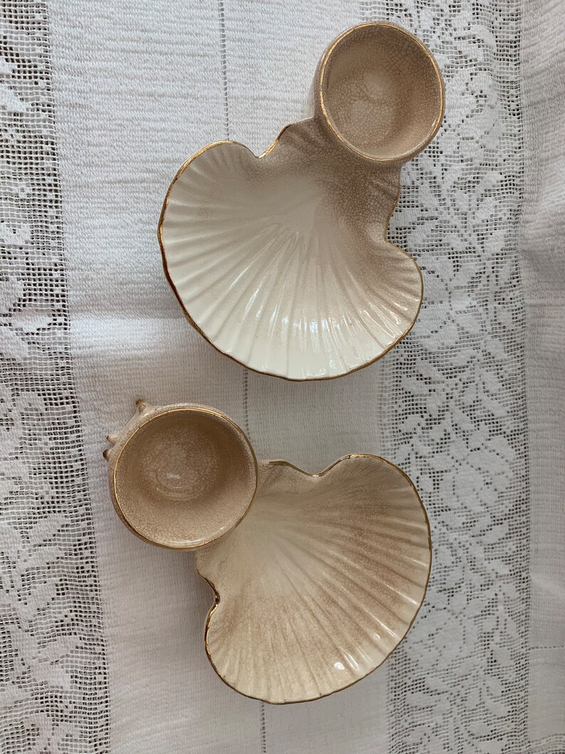 Vintage Seashell Mini Dish Set of 4 - Etsy