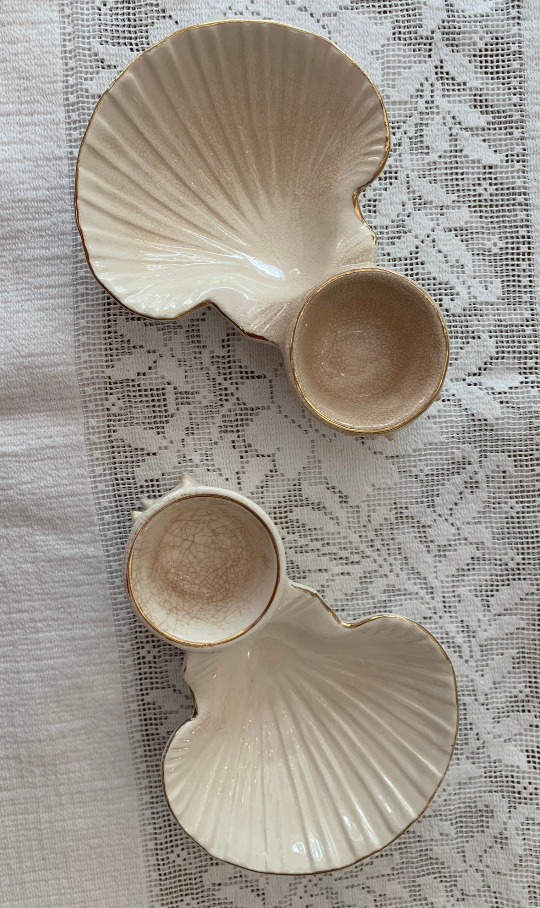Vintage Seashell Mini Dish Set of 4 - Etsy