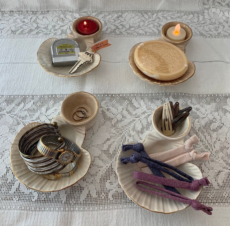 Vintage Seashell Mini Dish Set of 4 - Etsy
