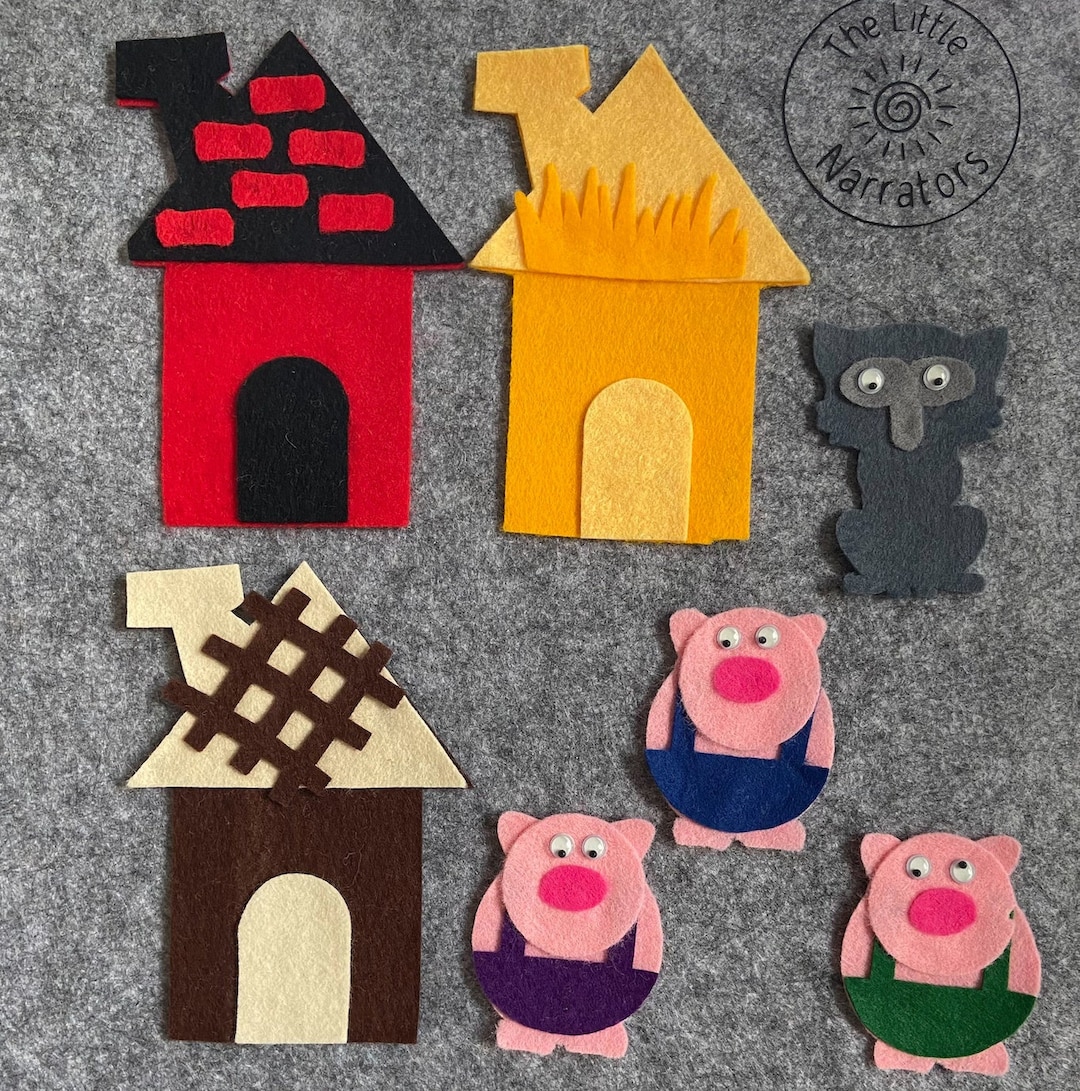 Three Little Pigs Felt Story Preschool Circle Time - Etsy