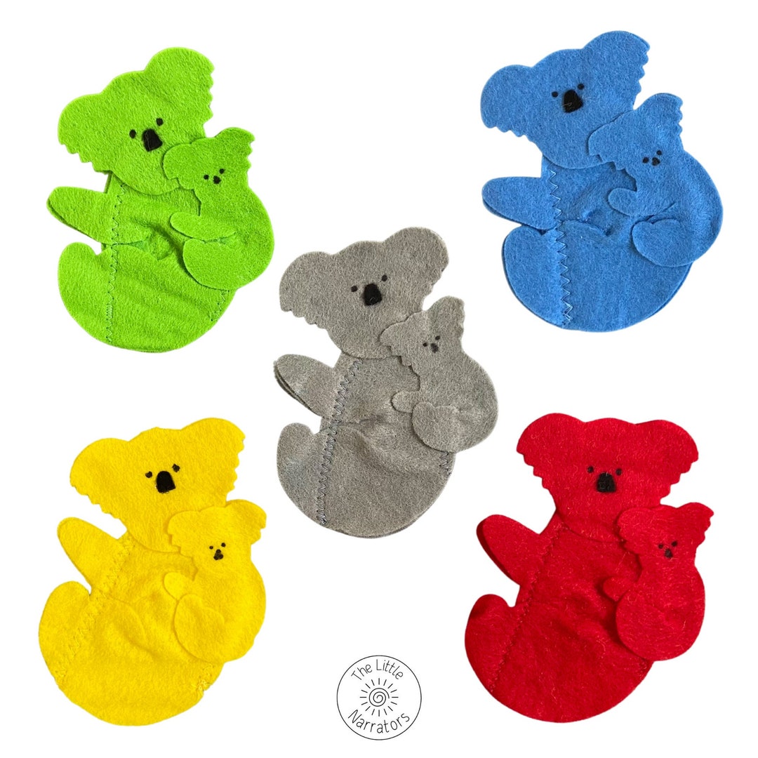 Rainbow Koala Finger Puppets 5 Pack Story Song for Early - Etsy