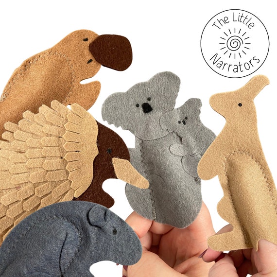 Australian Animal Finger Puppets Preschool Kindergarten - Etsy