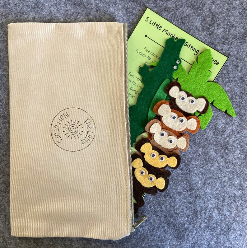 Five Little Monkeys Sitting in a Tree - Felt Song | Preschool Circle ...