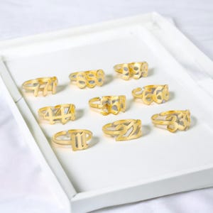 Angel Number Rings - Etsy
