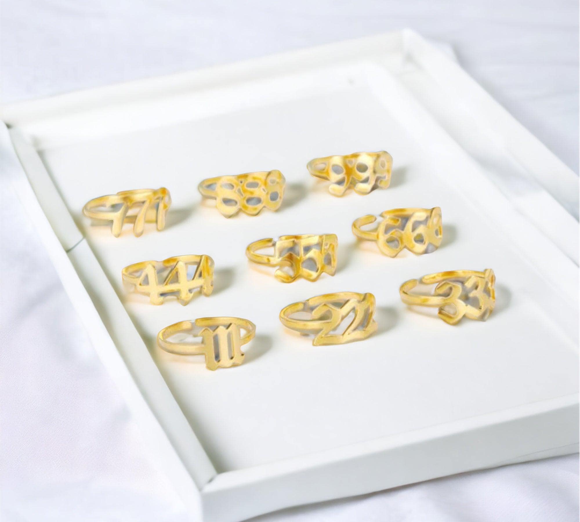 Angel Number Rings - Etsy
