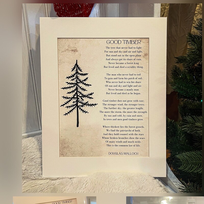 Good Timber Poem - Etsy