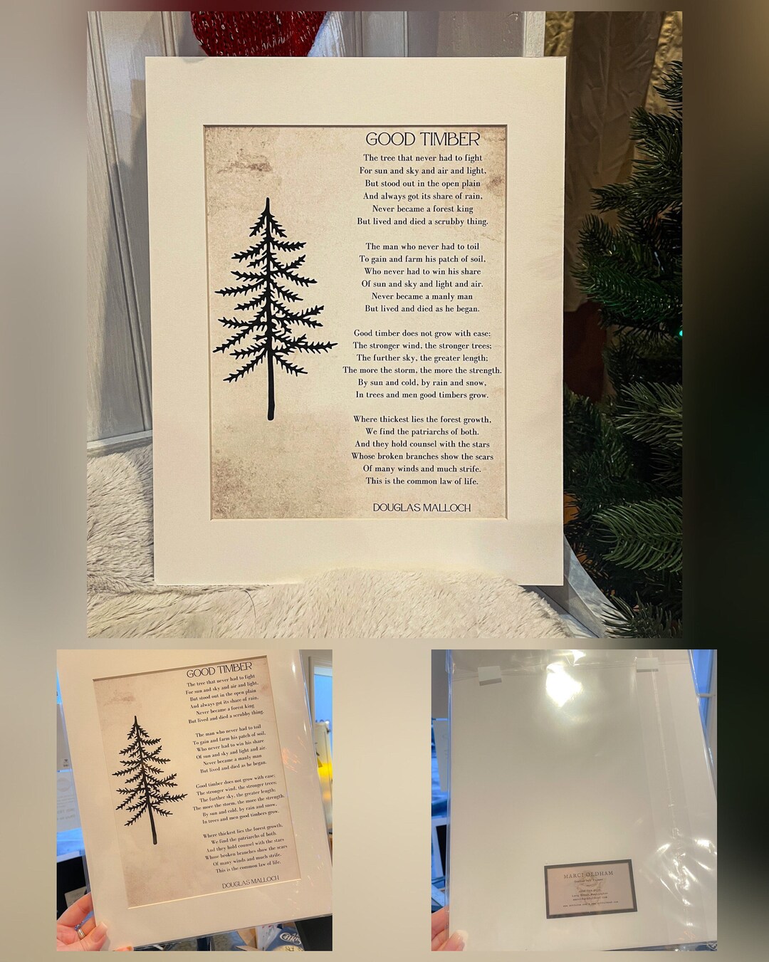 Good Timber Poem by Douglas Malloch Matted Print, 11" X 14" - Etsy