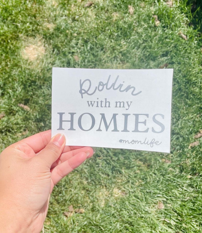 Rollin With My Homies Mom Life Waterproof Vinyl Decal - Etsy