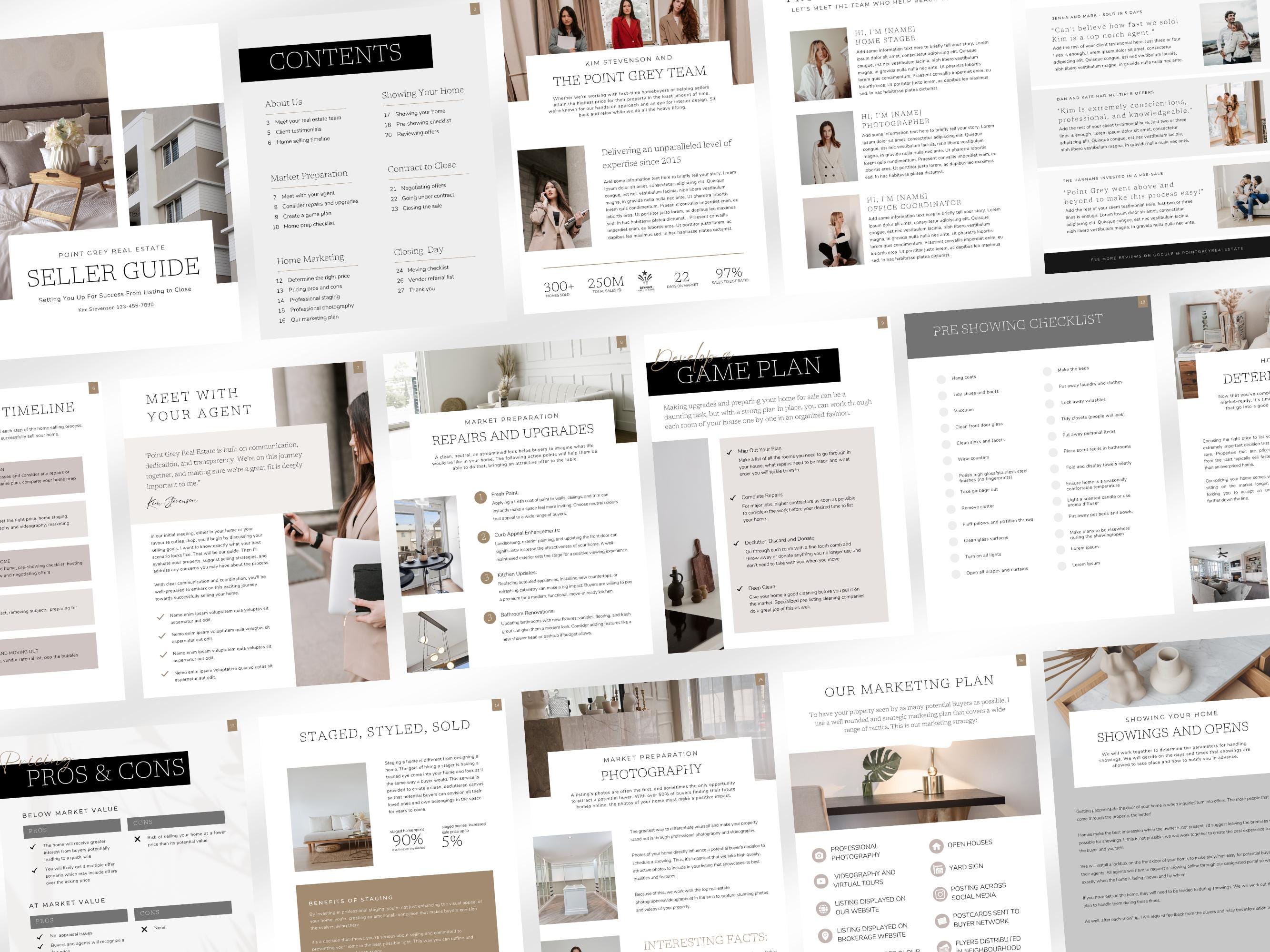 Real Estate Buyer and Seller Guide Template Bundle Canva Template for ...