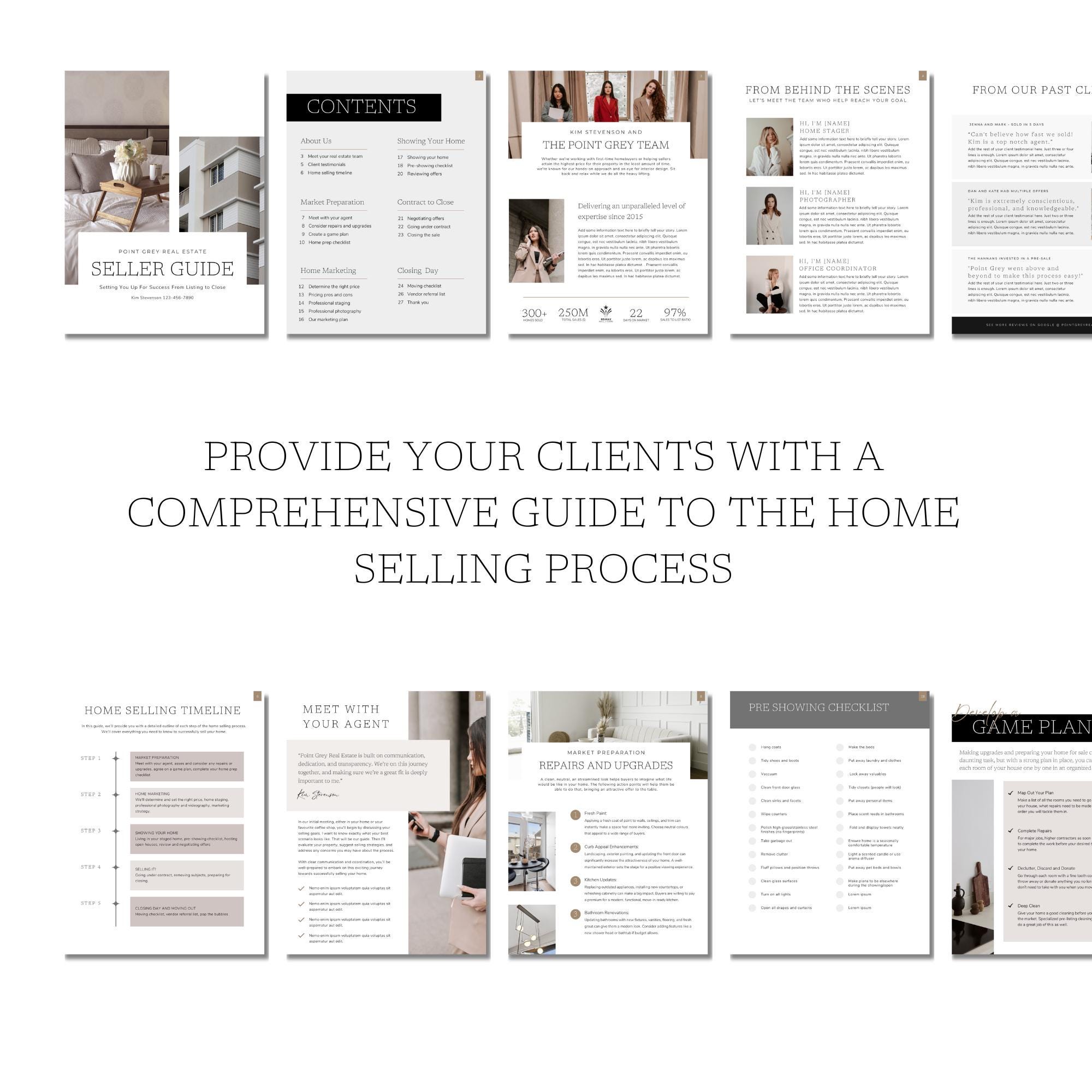 Real Estate Seller Guide Canva Template for Realtors Real Estate ...