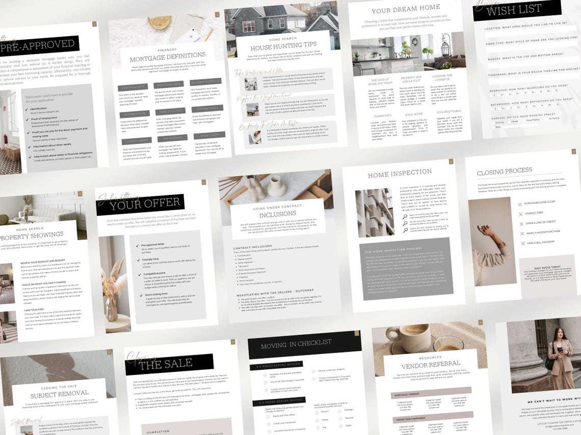 Buyer Guide Brochure Template for Realtors Real Estate Buyer Guide ...