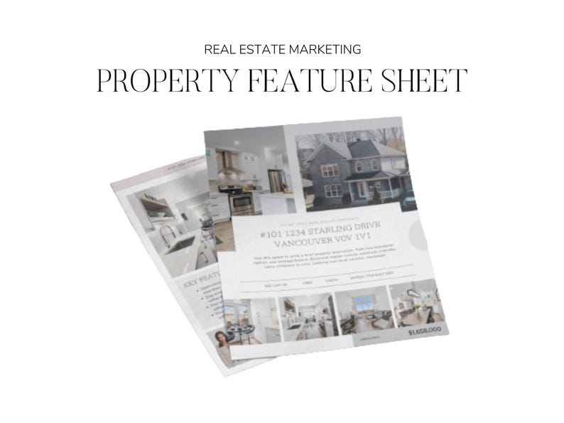 Real Estate Feature Sheet | Property Listing Flyer | Real Estate ...