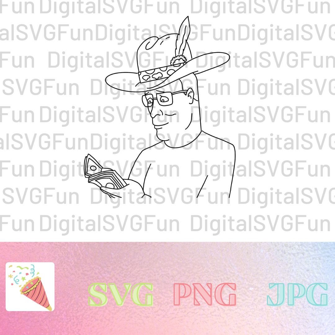 Hank Hill Pimp 2 vinyl, Iron on Vinyl, Cricut, Digital Print - Etsy