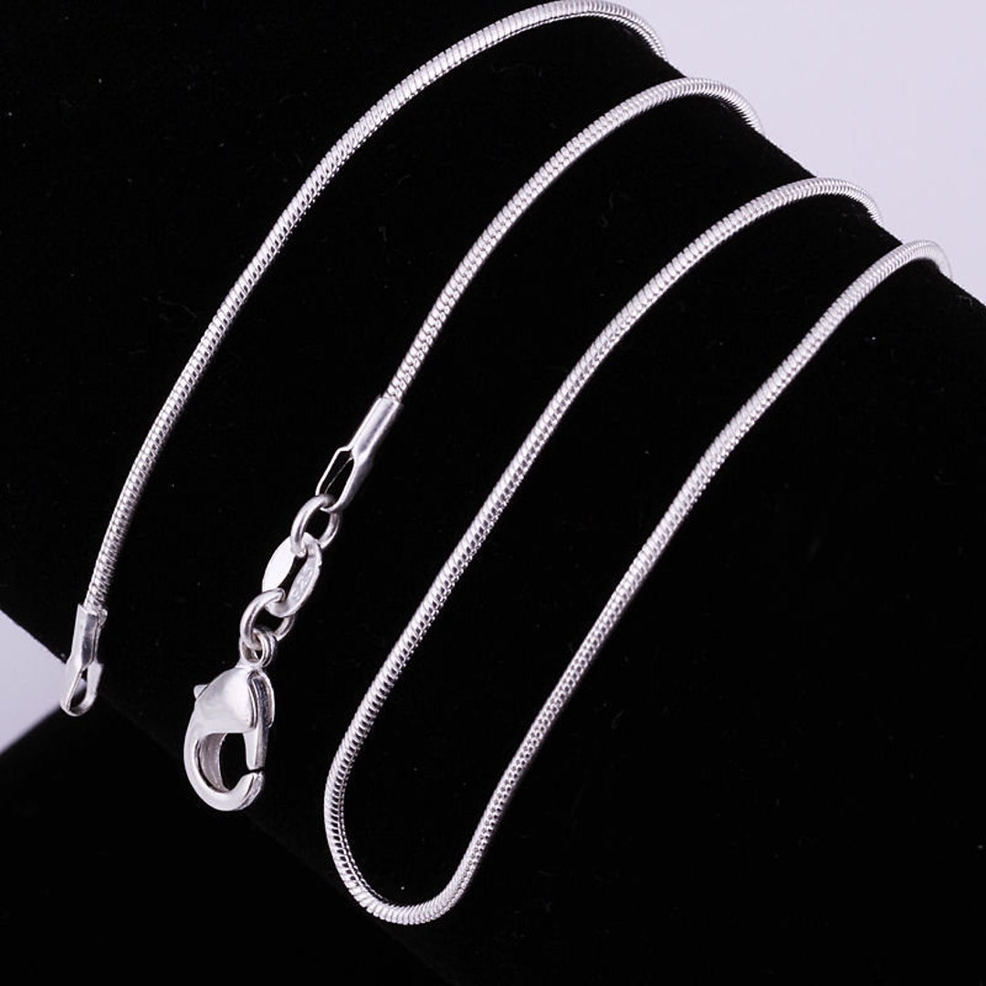 925 Sterling Silver 20” 1mm Snake Chain - Etsy