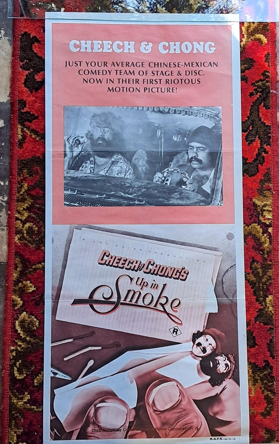 Cheech and Chong 'up in Smoke' Original Movie Poster, Vintage, Rare ...
