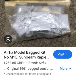 Airfix Sunbeam Rapier Series III Model Kit, Vintage, Collectable. - Etsy UK