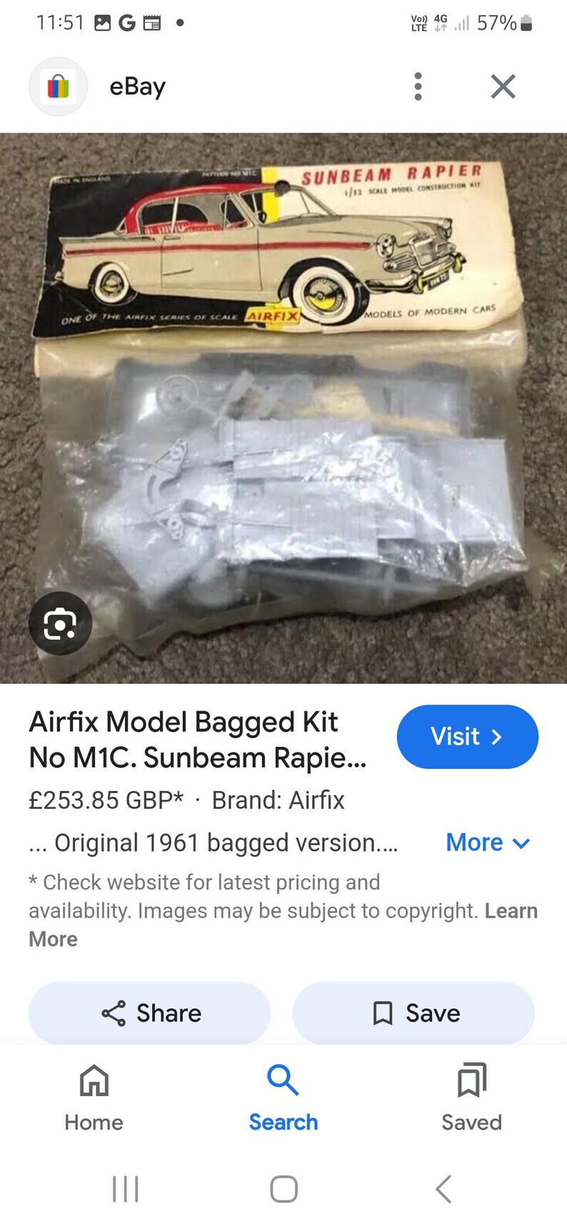 Airfix Sunbeam Rapier Series III Model Kit, Vintage, Collectable. - Etsy UK