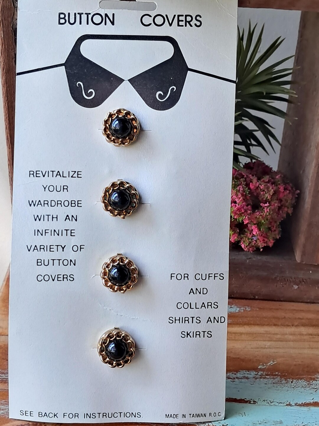 Vintage Retro Button Covers, Craft , Clothing , Shirt, Cuffs ...