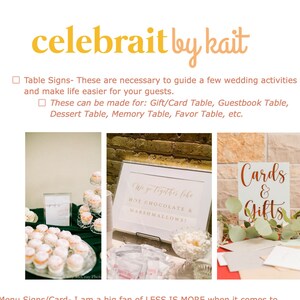Comprehensive Wedding Signage Checklist - Etsy