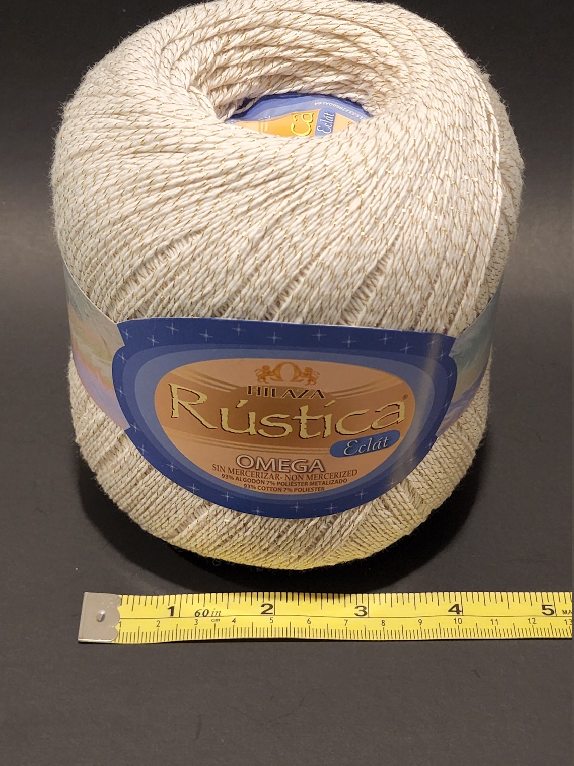 Omega Hilaza Rustica Eclat Crochet Thread: Iridescent White - Etsy