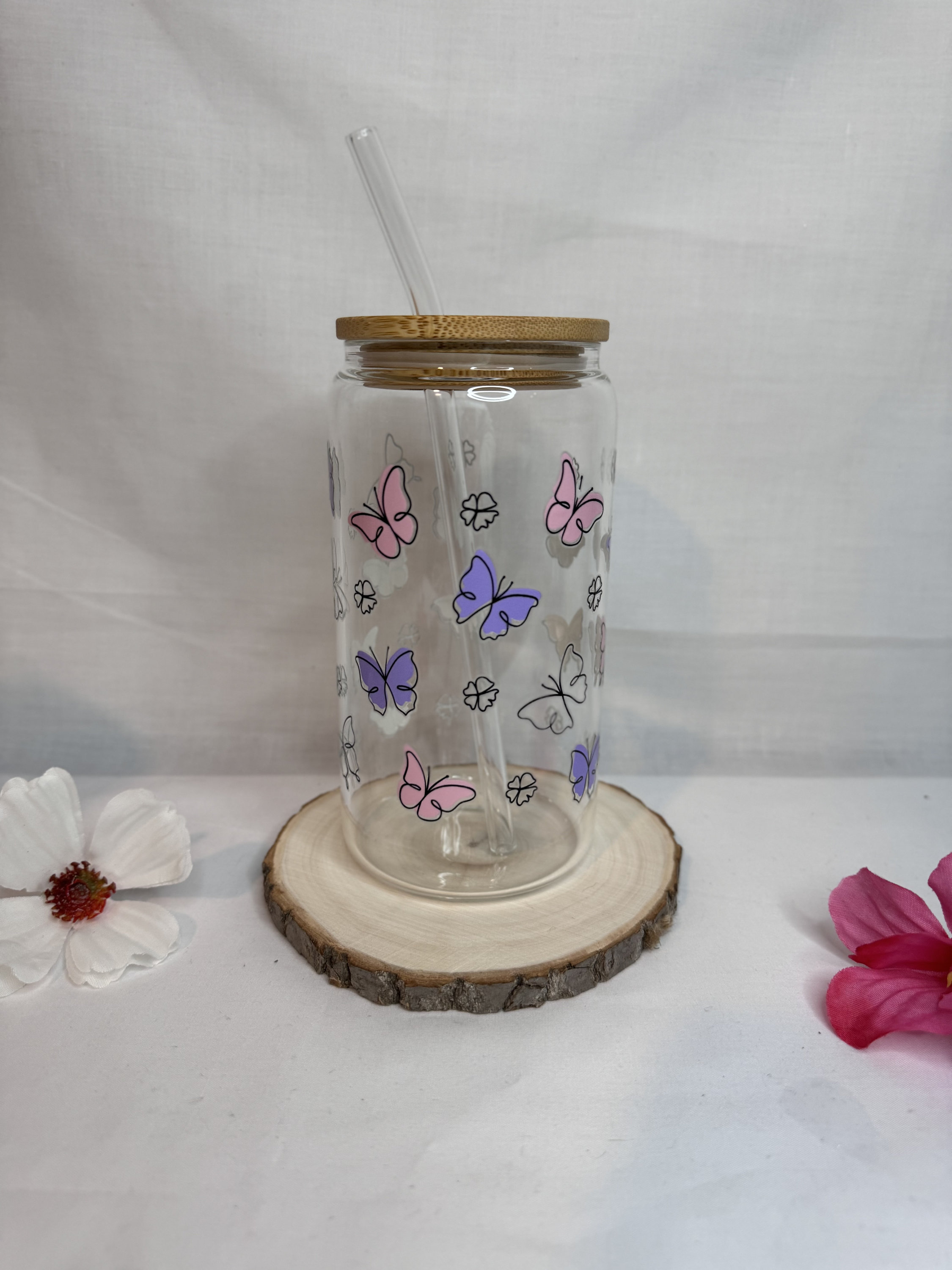 Butterfly Libby Cup Coffee Lover Gift Gift for Mom Iced Coffee Cup ...