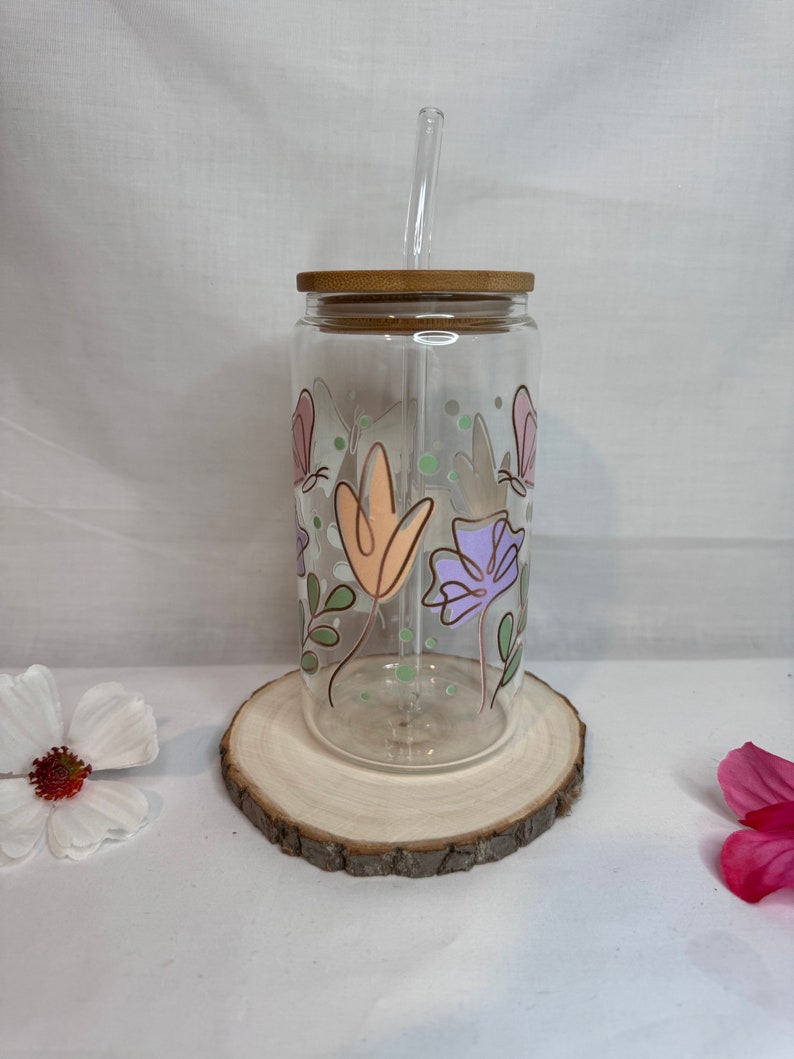 Butterfly Libby Cup Coffee Lover Gift Gift for Mom Iced Coffee Cup ...