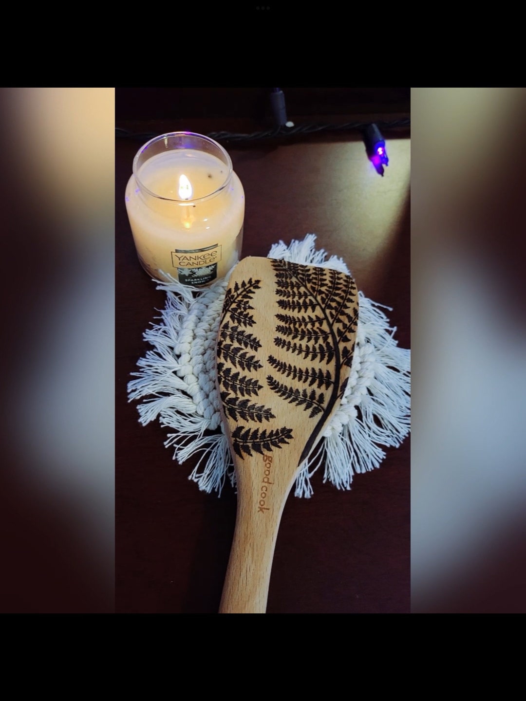Fern Design Wood Spoon Pyrography - Etsy