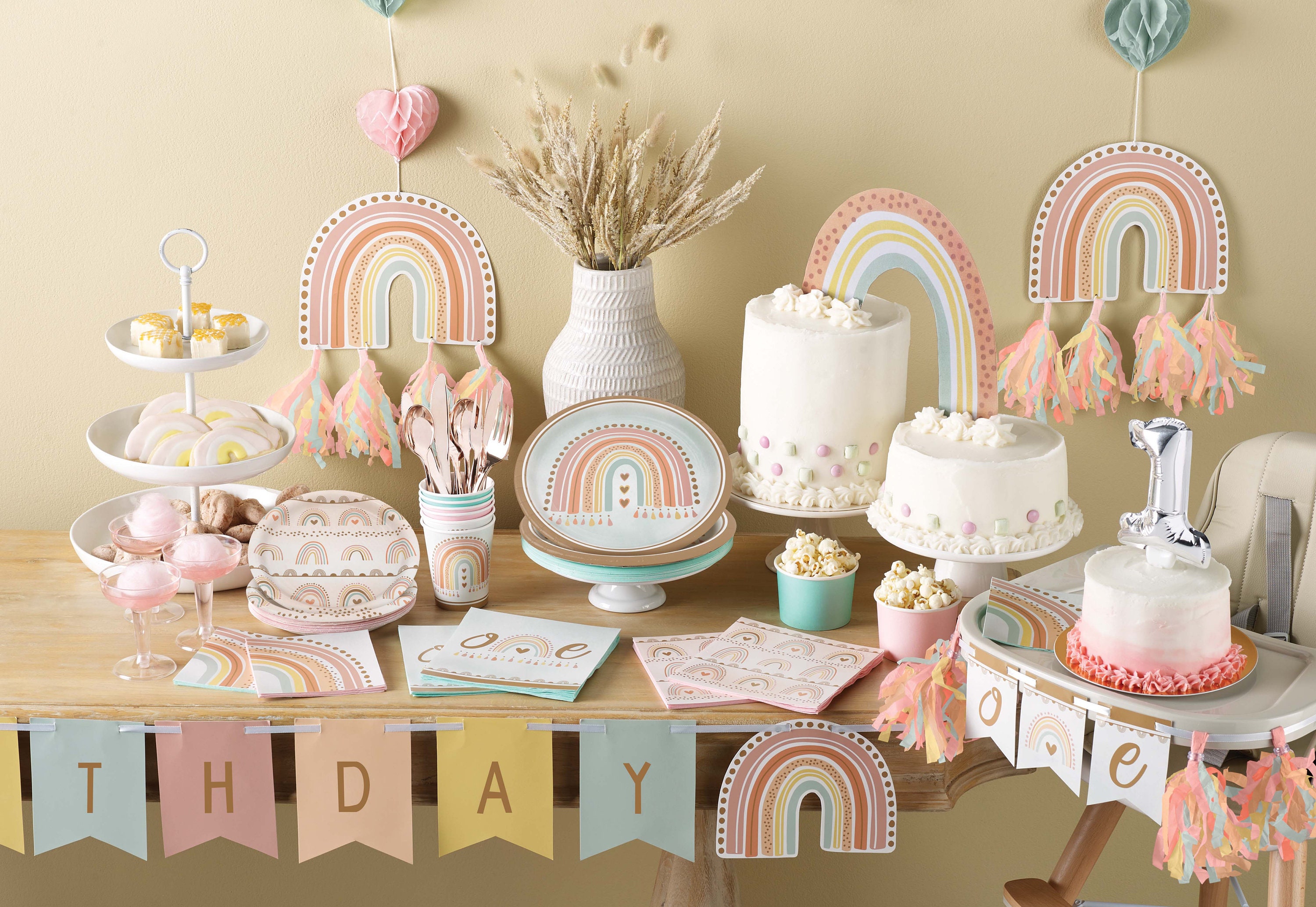 Boho Rainbow Baby Shower & Birthday Party Supplies | Boho Rainbow ...