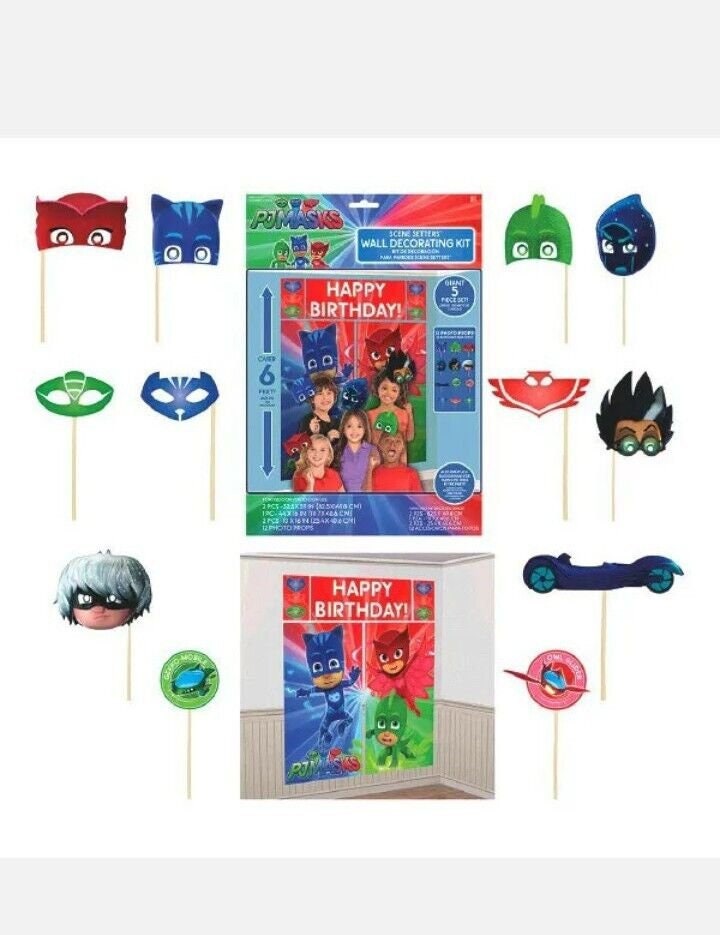 PJ Masks Wall Poster Decorating Kit W/photo Props - Etsy