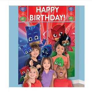 PJ Masks Wall Poster Decorating Kit W/photo Props - Etsy