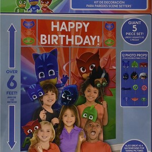 PJ Masks Wall Poster Decorating Kit W/photo Props - Etsy