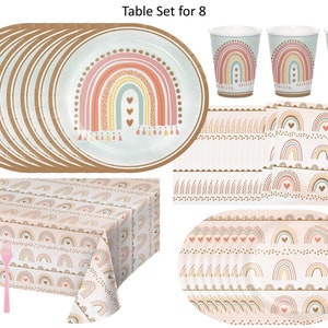 Boho Rainbow Baby Shower & Birthday Party Supplies | Boho Rainbow ...