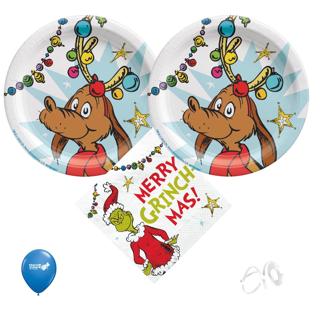 Dr. Seuss the Grinch Christmas Party Supplies Bundle With Appetizer ...