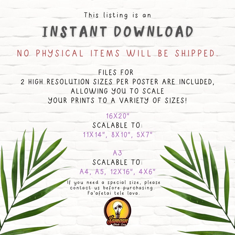 18 Samoan Language Posters Alphabet Numbers Time Colors - Etsy Australia