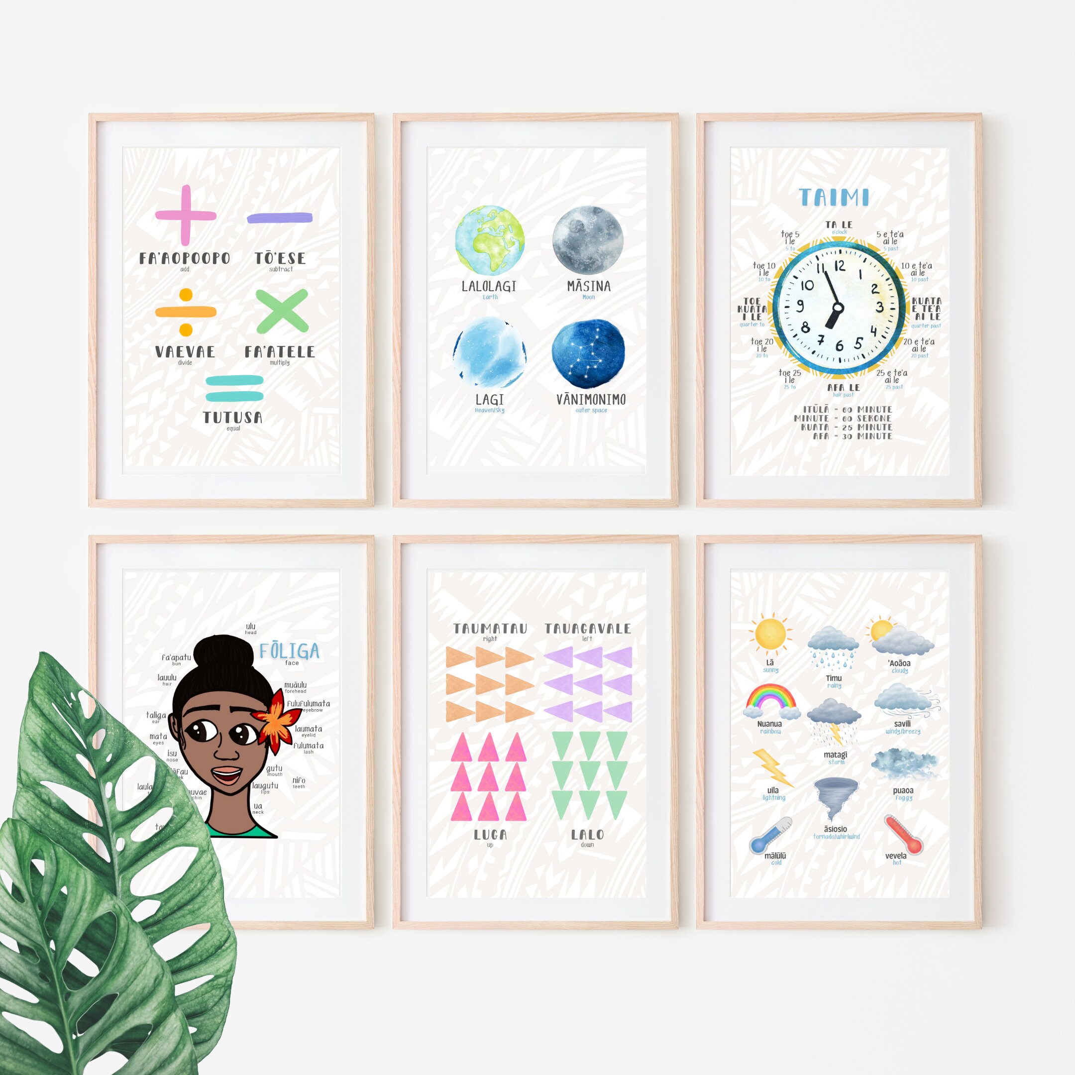 18 Samoan Language Posters Alphabet, Numbers, Time, Colors, Shapes ...