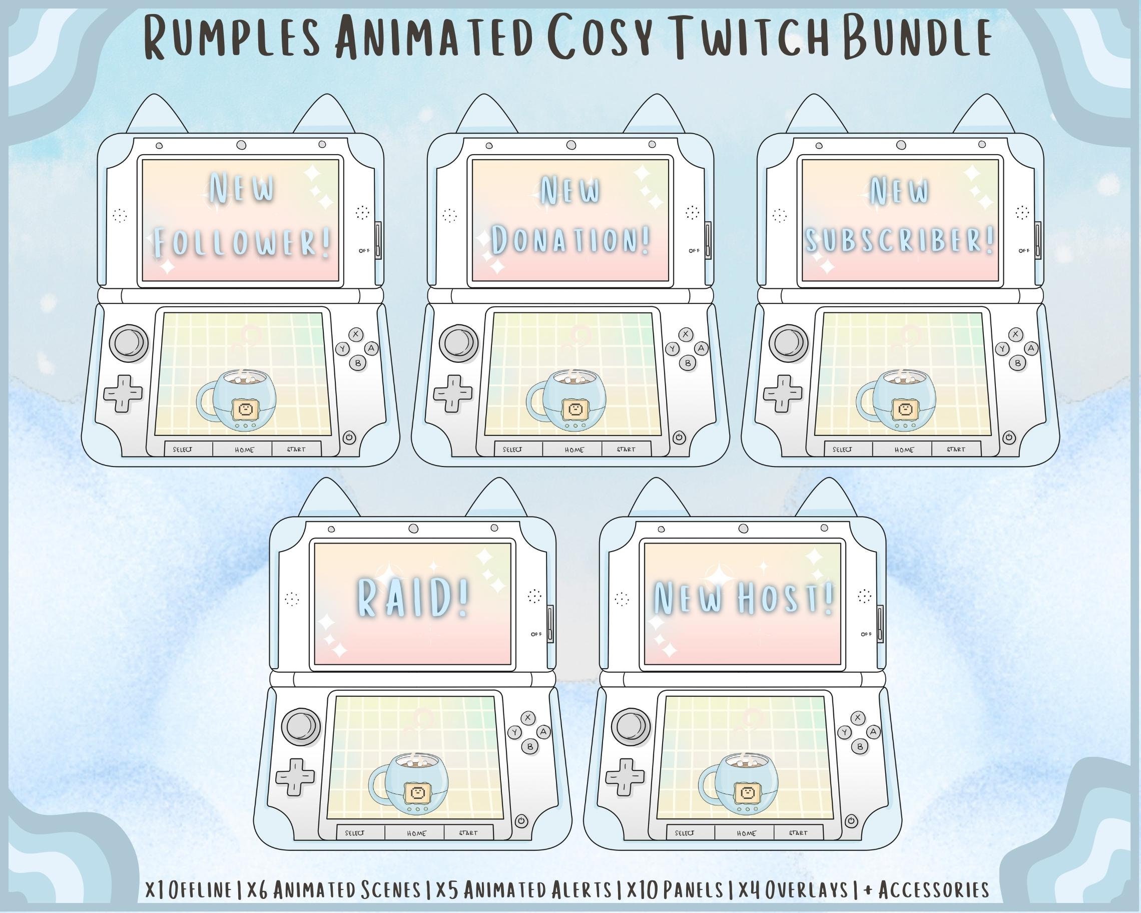 Rumples Animated Cosy Twitch Bundle | Kawaii | Pastel | Cute | Scenes ...