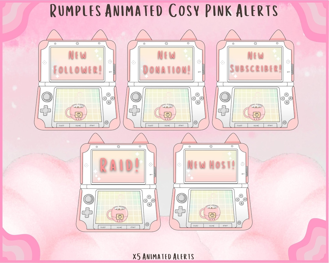 Rumples Cosy Pink Panels | Kawaii | Pastel | Cute | Scenes | Alerts ...