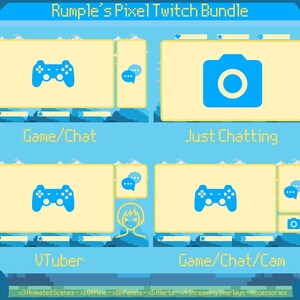 Rumple's Pixel Twitch Bundle! Twitch | Animated | Overlay | Panel ...