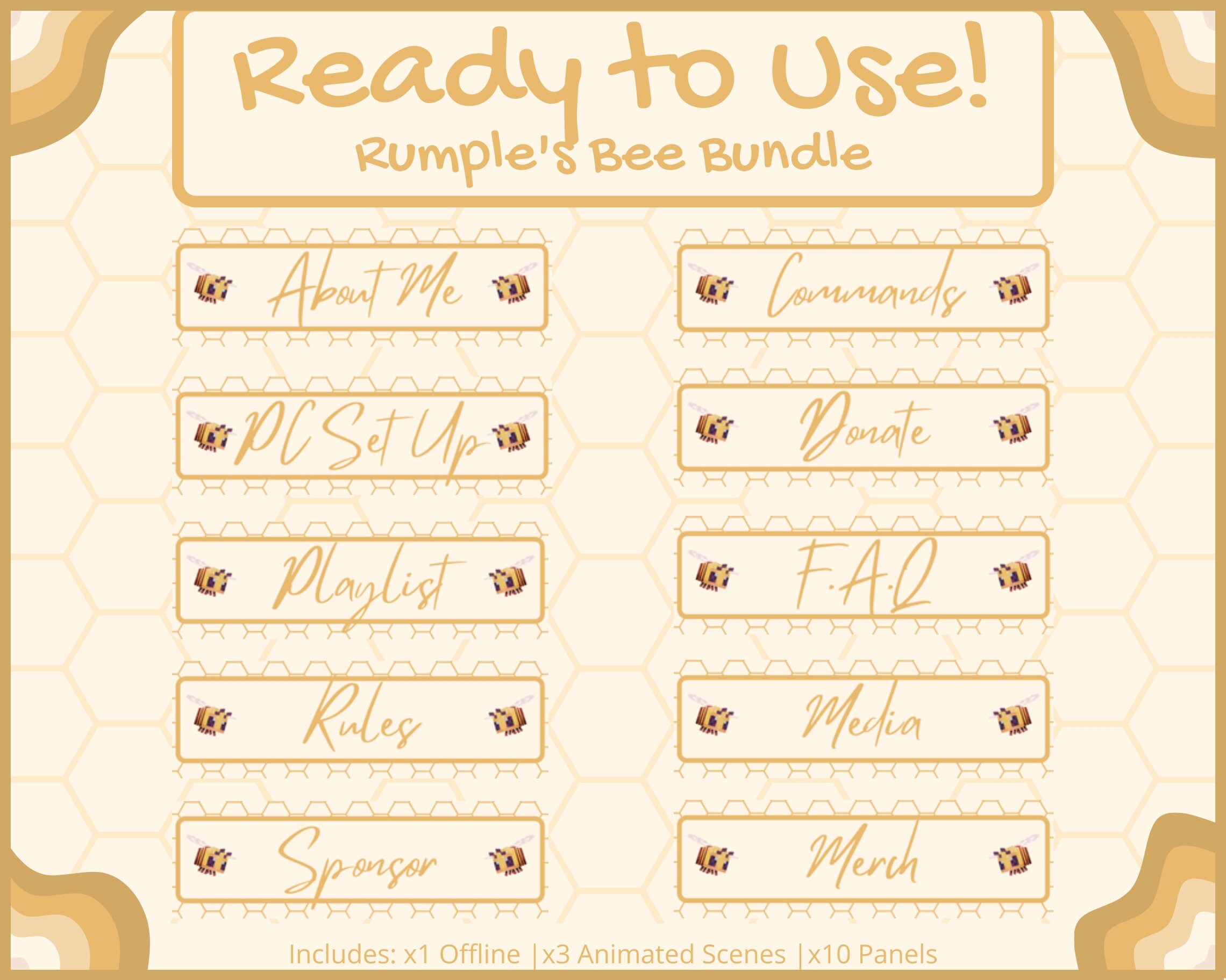 Rumple'e Bee Bundle! |save the Bee's!| Minecraft | Yellow | PNG ...