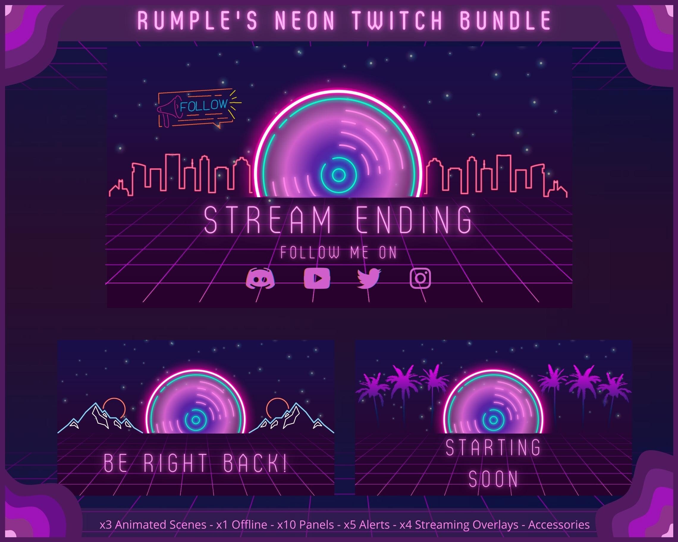 Rumple's NEON Twitch Bundle! | Twitch | Streamer | NEON | Digital ...